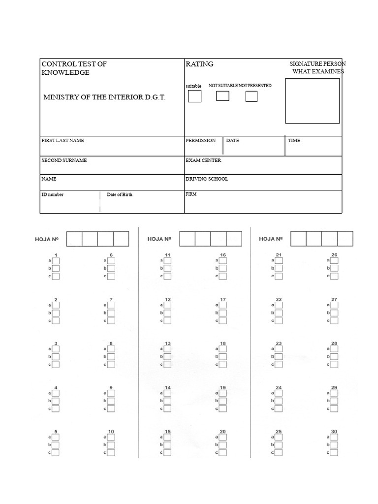 Test Sheet | PDF