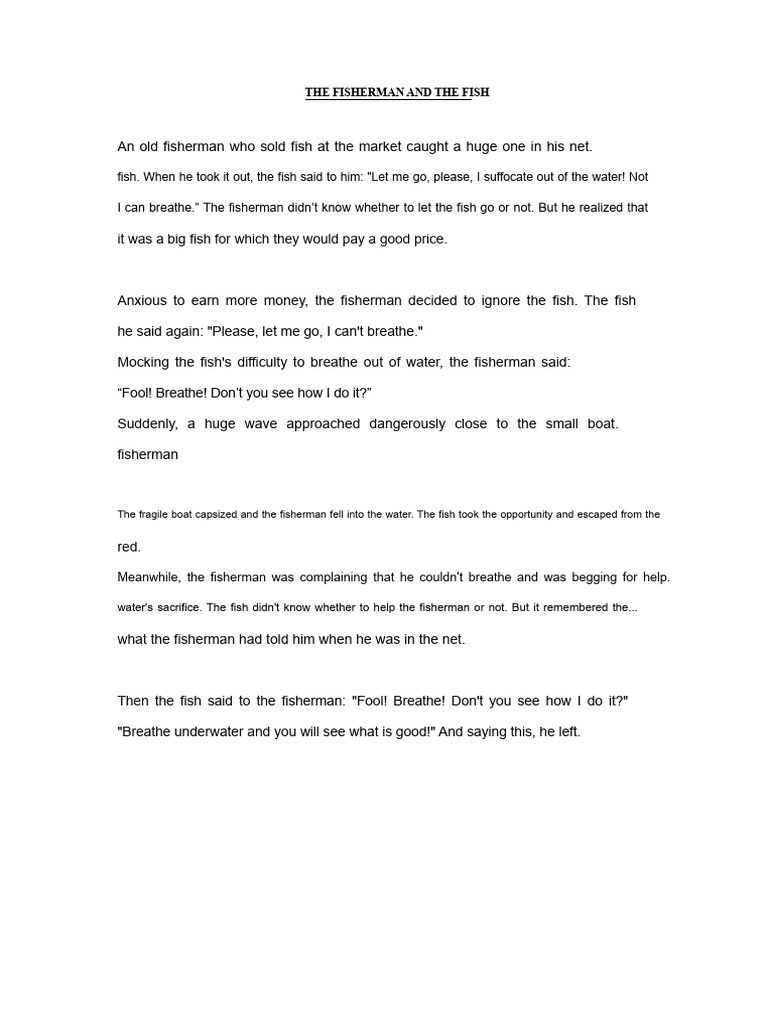 The Fisherman and The Fish | PDF