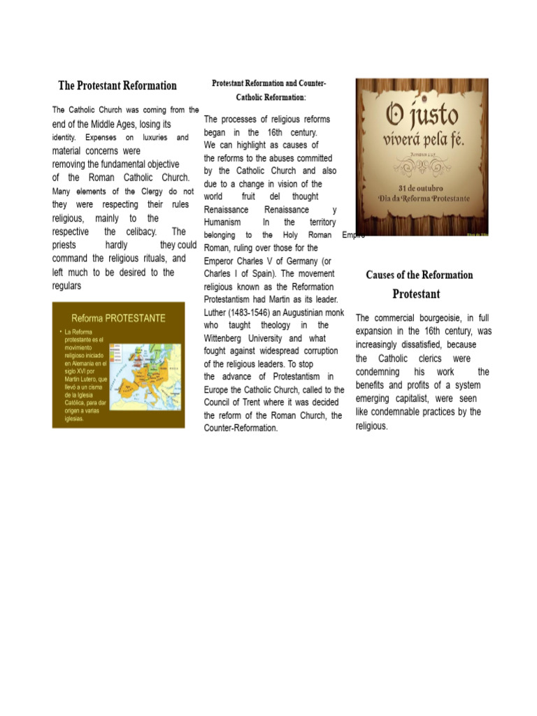 Protestant Reformation Overview | PDF | Protestantism | Catholic Church