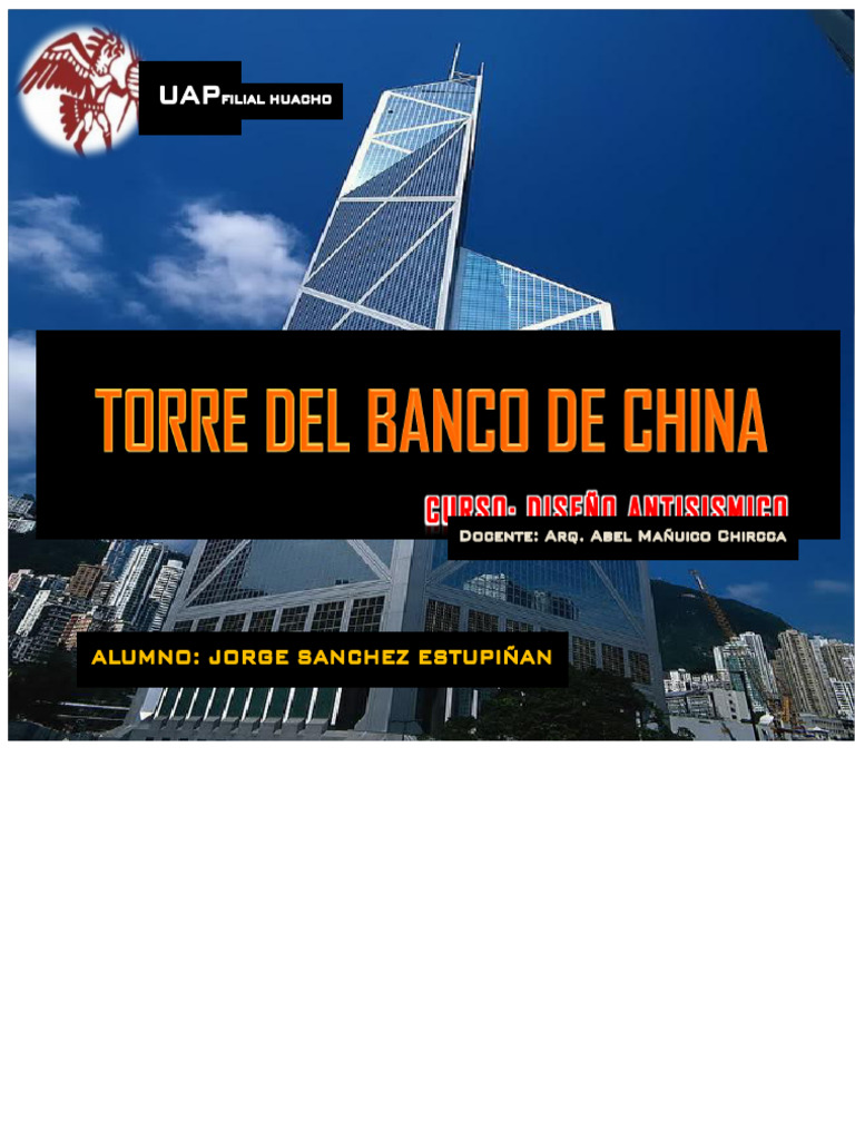 BANK OF CHINA TOWER | PDF | Prestressed Concrete | Structural Engineering