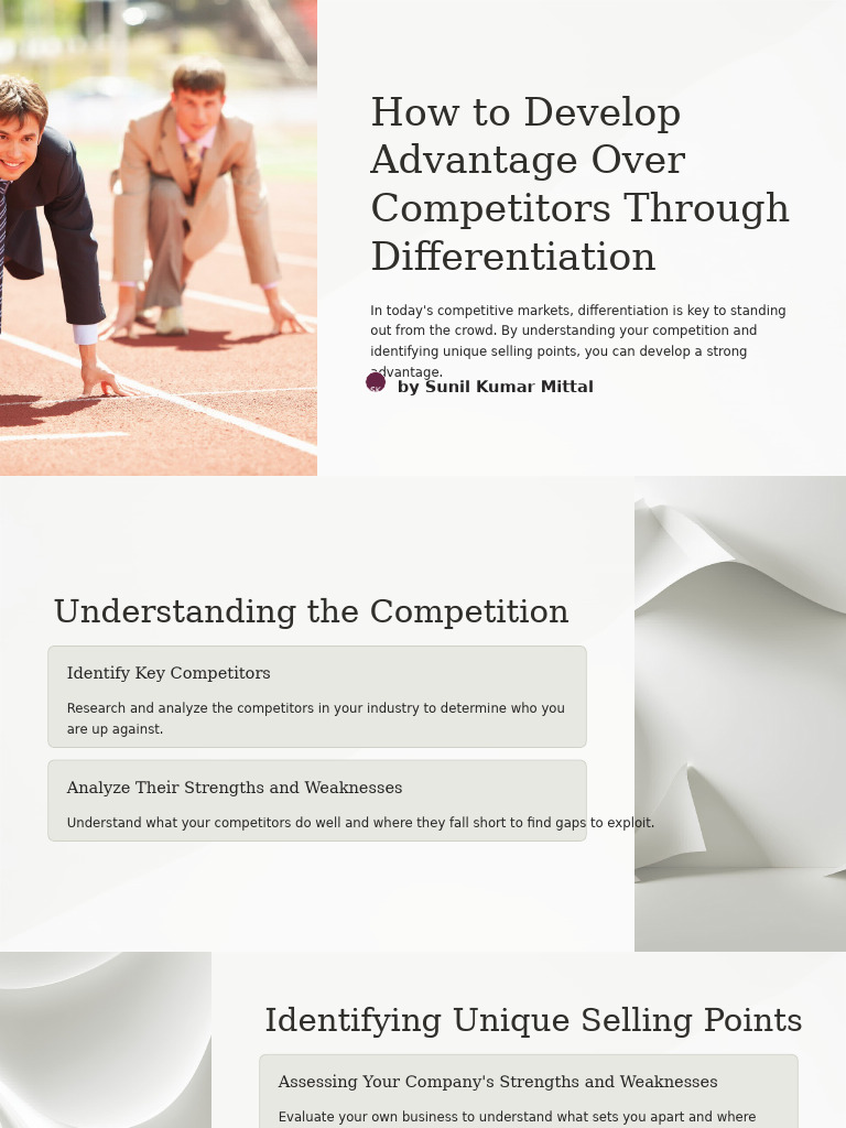 How to Develop Advantage Over Competitors Through Differentiation | PDF ...
