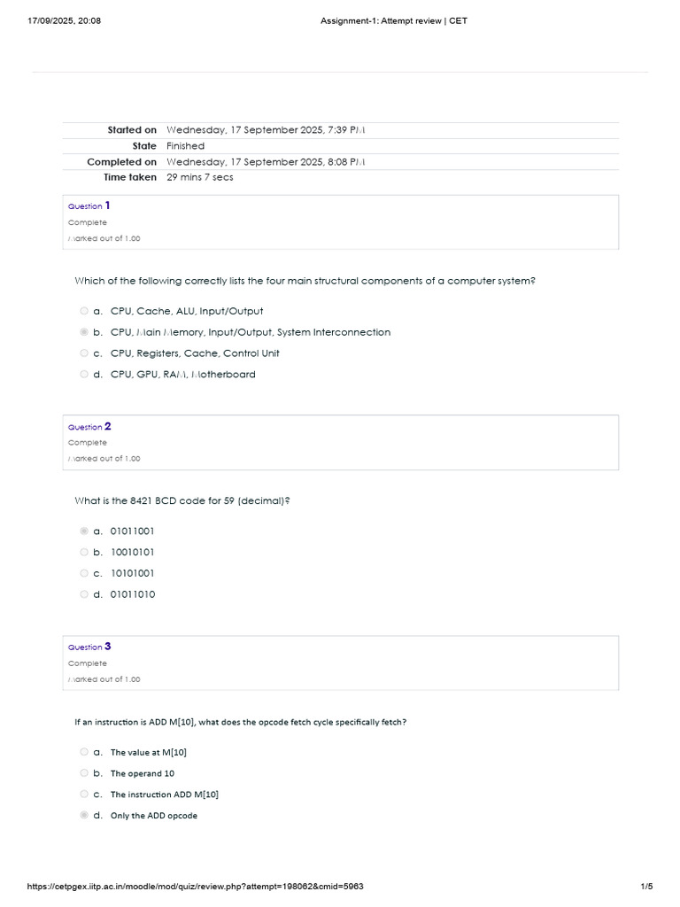 Computer System Components Quiz Review | PDF | Central Processing Unit ...
