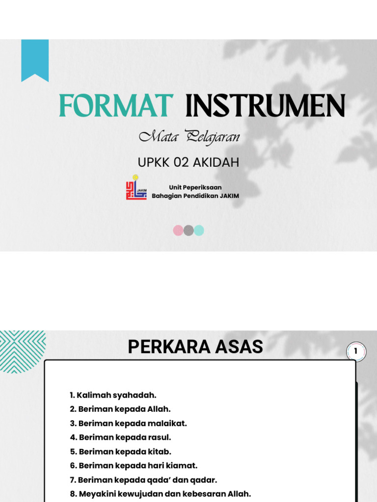 2. Slide Format Upkk 02 Akidah Mulai 2024 | PDF