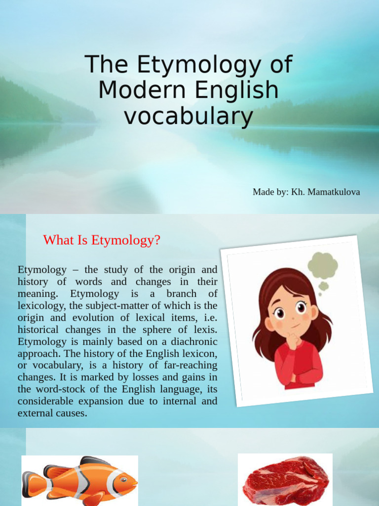 Etymology of Modern English Vocabulary | PDF | Word | Lexicon