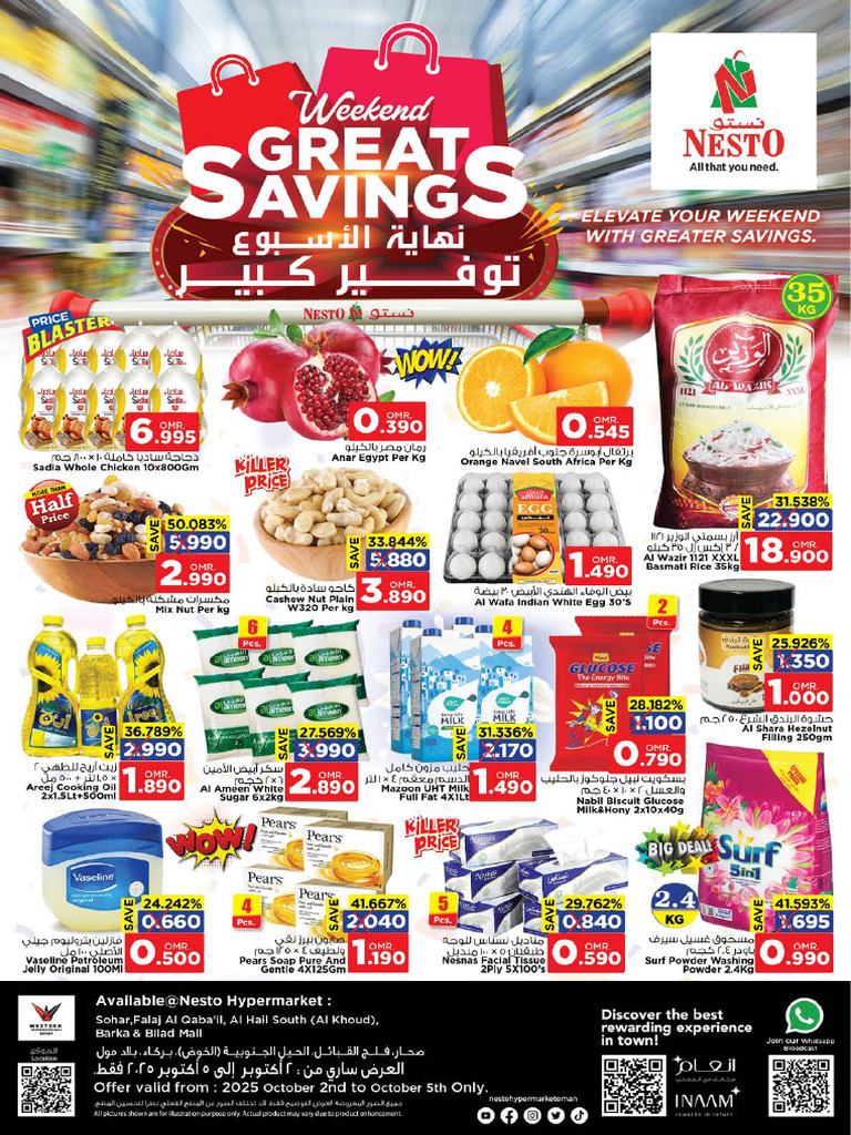 Nesto Weekend Great Savings Offer Valid From 2nd to 5th October 2025 | PDF
