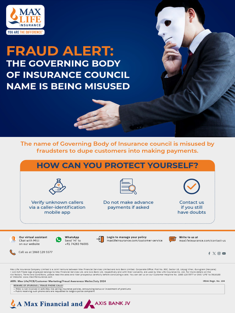 Max Life Insurance Fraud Awareness Guide | PDF