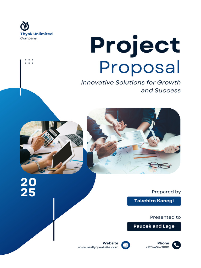White and Blue Modern Professional Project Proposal | PDF