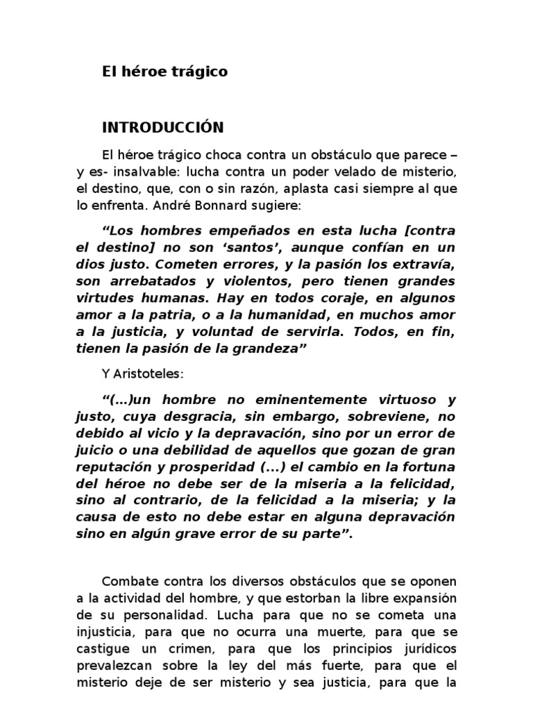 El héroe trágico | Edipo | Macbeth El héroe trágico | Edipo | Macbeth