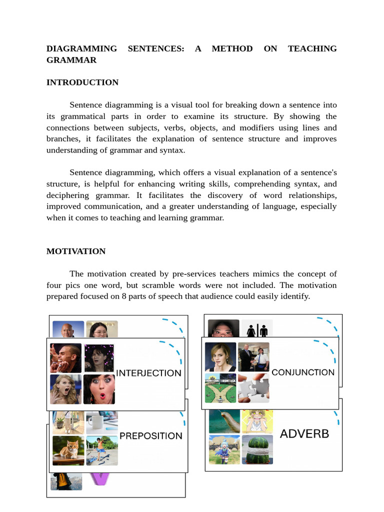 Teaching Sentence Diagramming Techniques | PDF | Adverb | Adjective