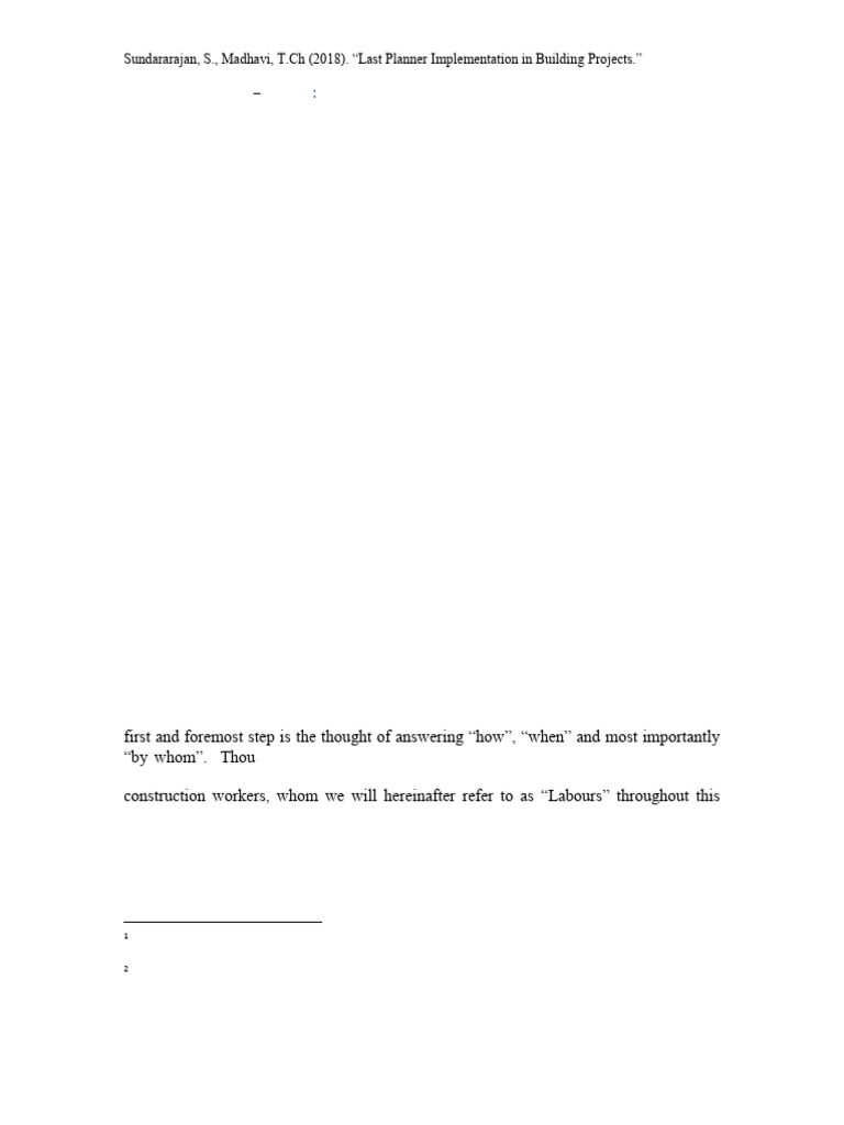 Last Planner System in Building Projects | PDF | Lean Manufacturing ...