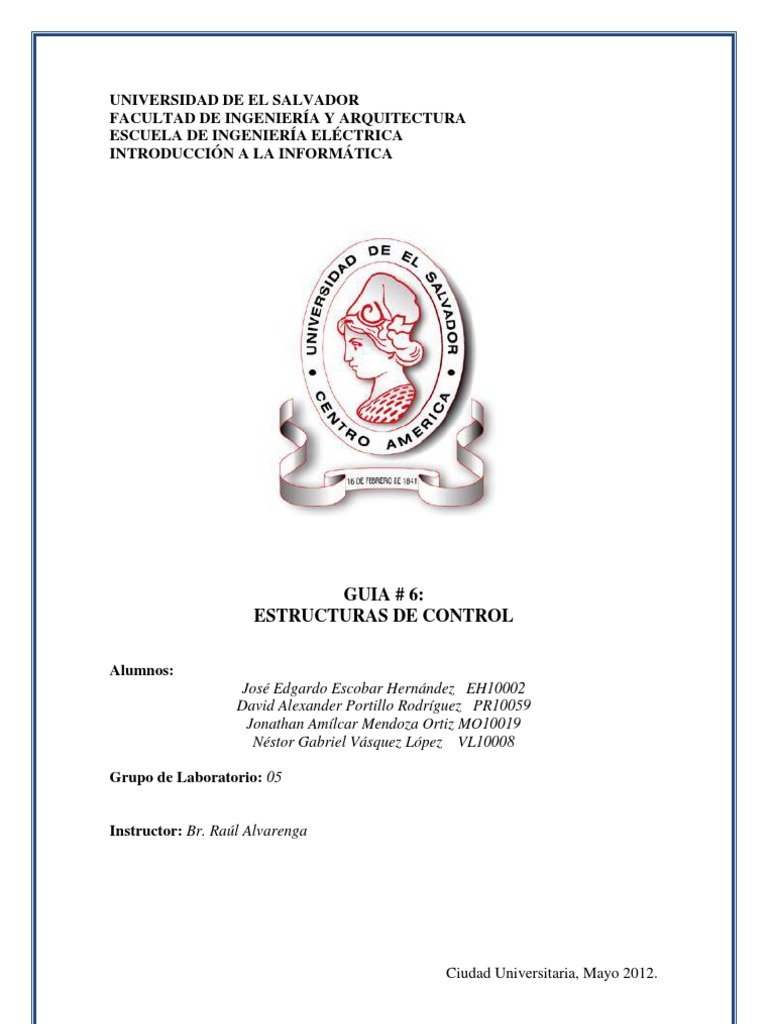 Lab 06 Estructuras de Control | PDF | Lenguaje de programación ...