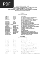 Chamberlain University Academic Calendar 2025-2026 | PDF | Academic ...