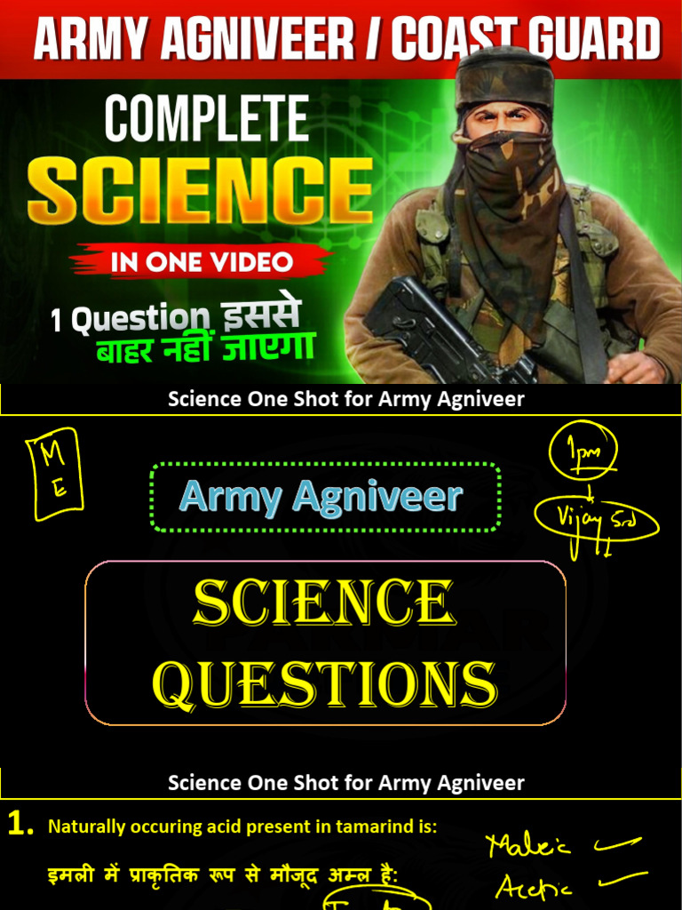 Army Science One Shot by Parmar Sir | PDF