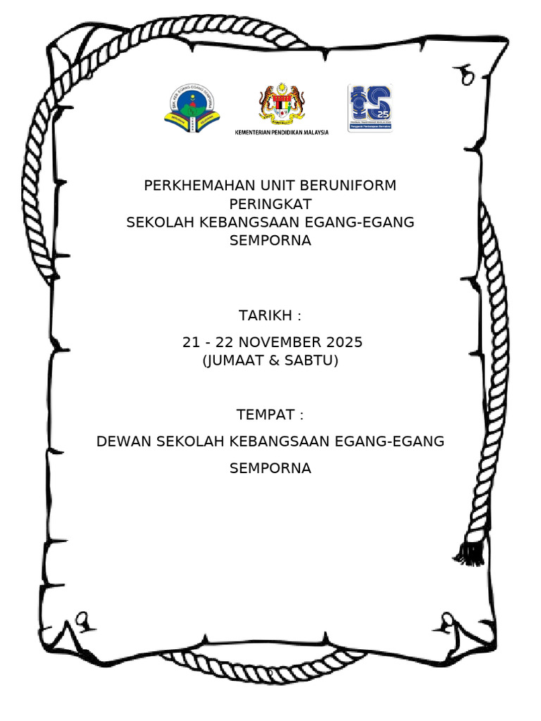 Perkhemahan Unit Beruniform 2025 | PDF