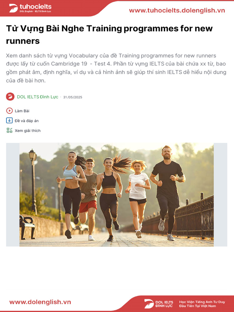 Training Programmes For New Runners | PDF