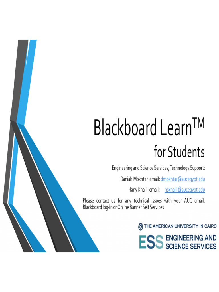 Blackboard Learn Guide for AUC Students | PDF | System Software | Computing