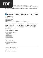 Form 1 Maths Paper 1 Exam 2025 | PDF | Length | Mathematics