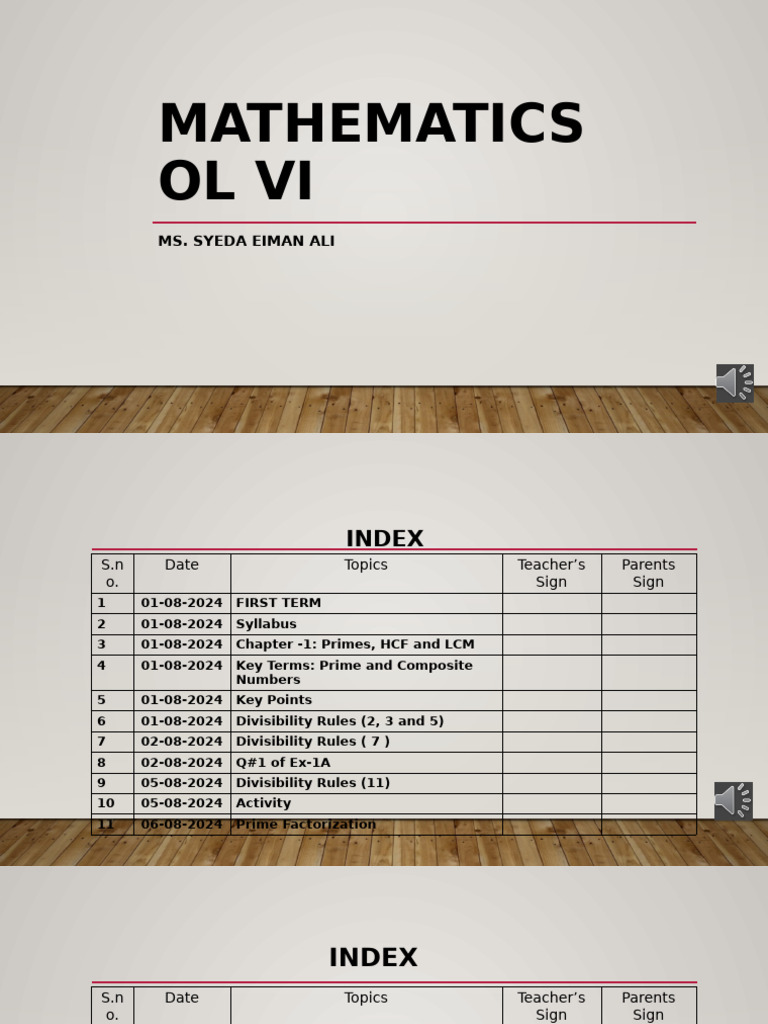 OL VI Math Lecture 6 | PDF