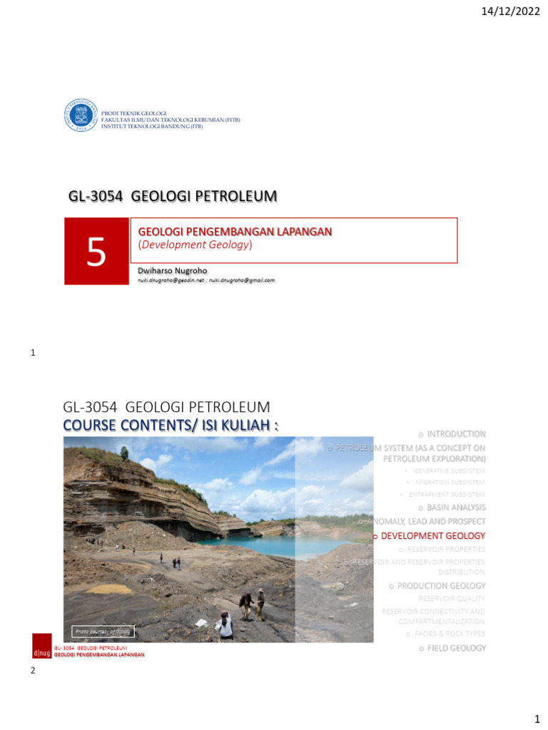 4 Development Geology 08112021 | PDF | Sedimentary Rock | Porosity
