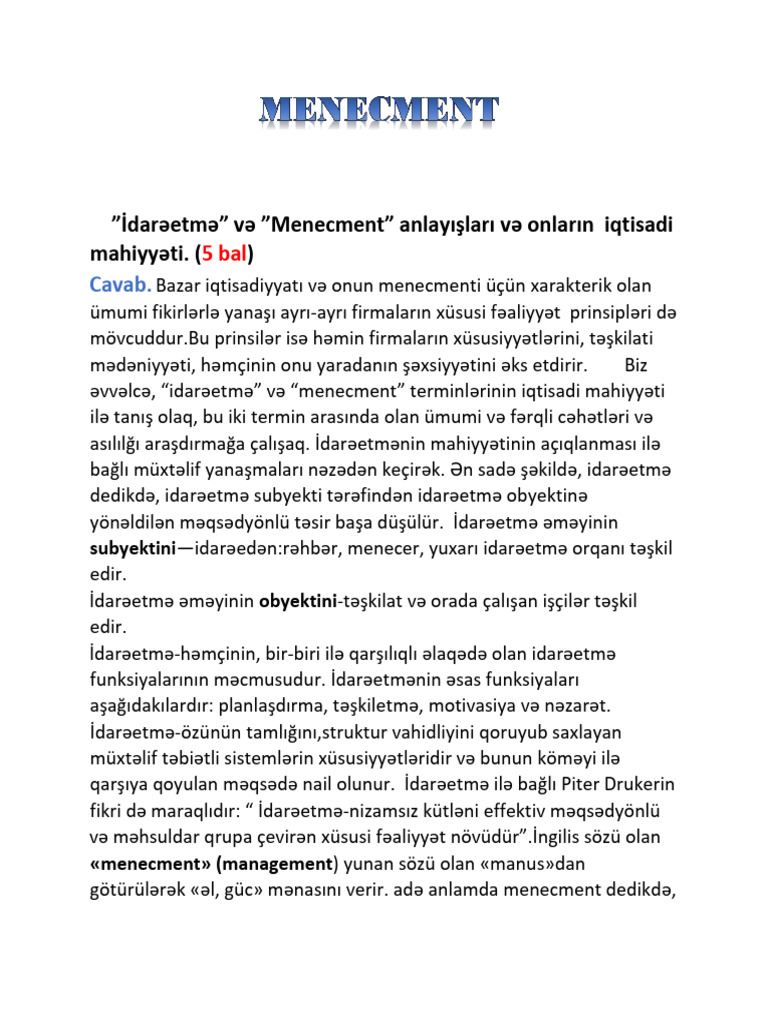 MENECMENT | PDF