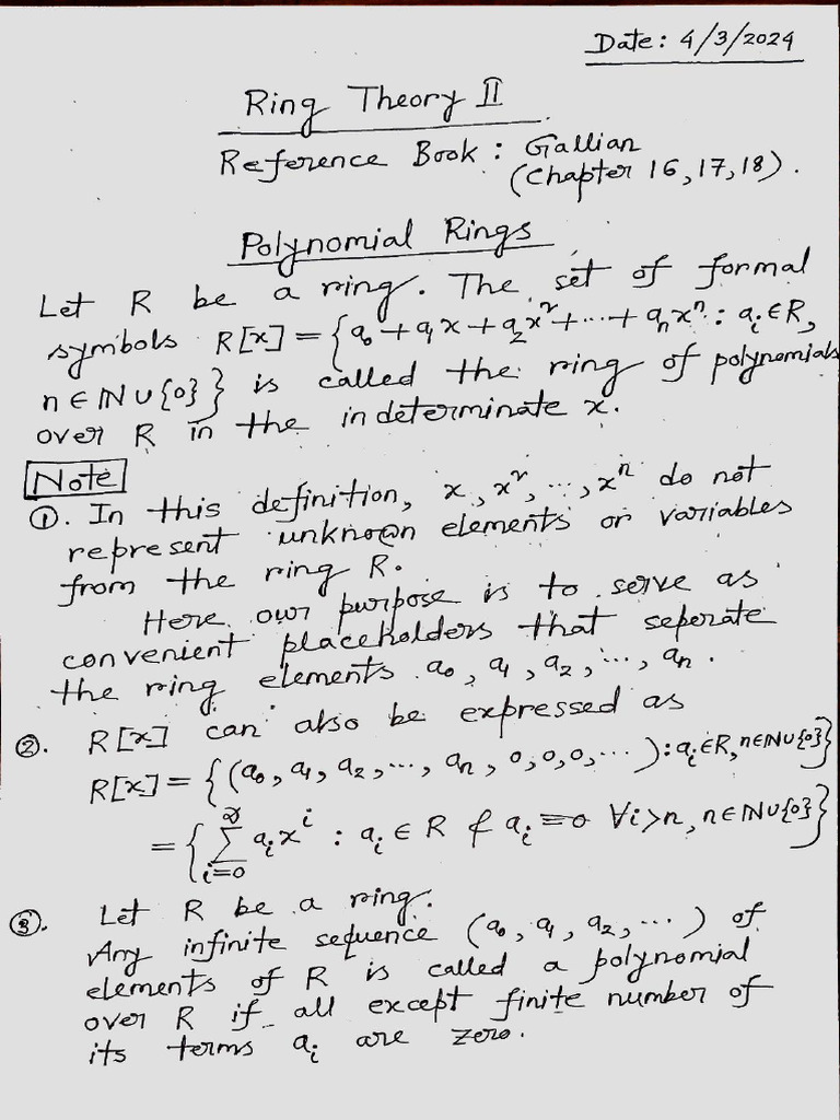 Ring Theory (Part-2) | PDF