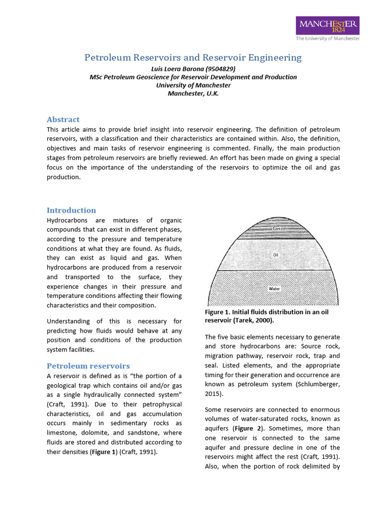 Overview of Reservoir Engineering | PDF | Petroleum Reservoir | Petroleum