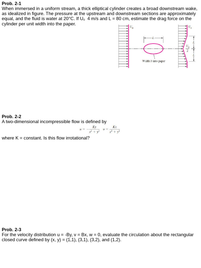 Fluid Dynamics Problems and Solutions | PDF