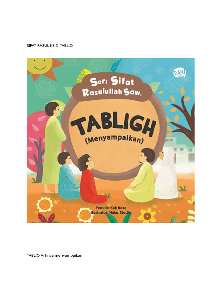 Sifat Rasul Ke 3 Tabliq | PDF