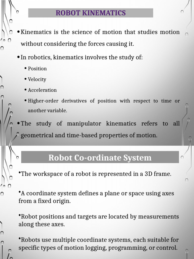 Robot Kinematics and Matrix Representation | PDF | Kinematics ...