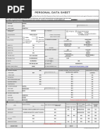 Personal Data Sheet 2023 Template | PDF