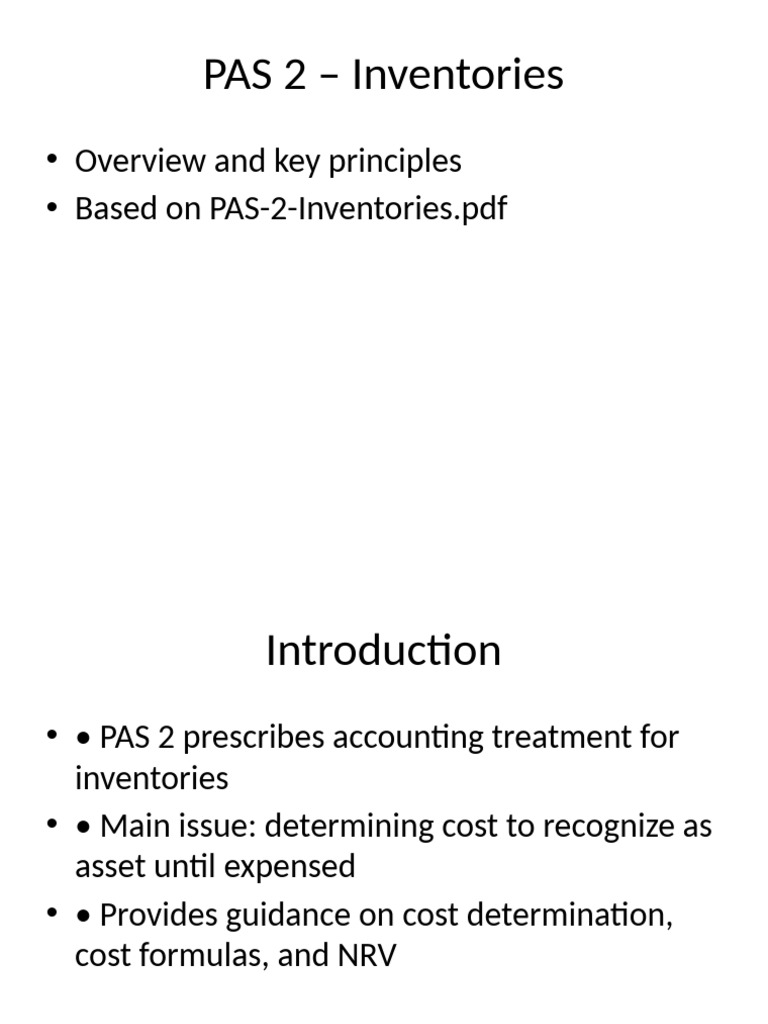 PAS2 Inventories Presentation | PDF