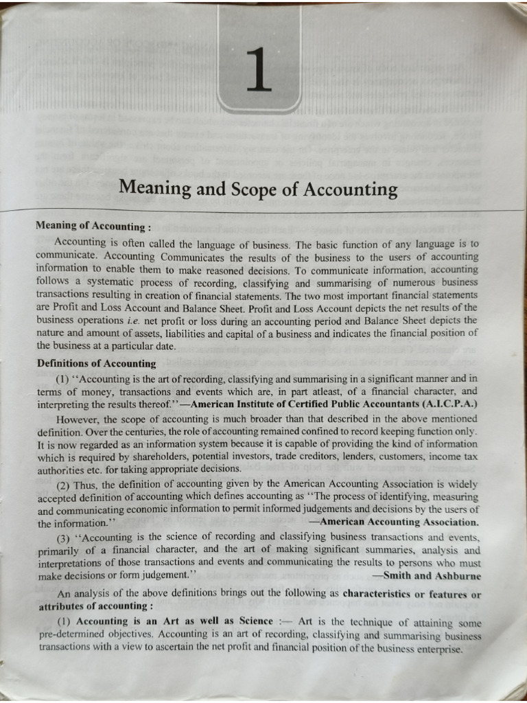 Financial Accounting CH 1 | PDF