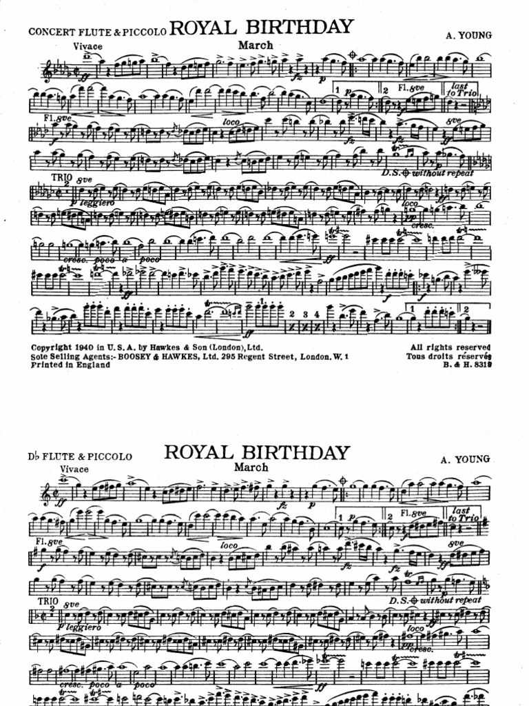 Royal Birthday Quick March - Young | PDF