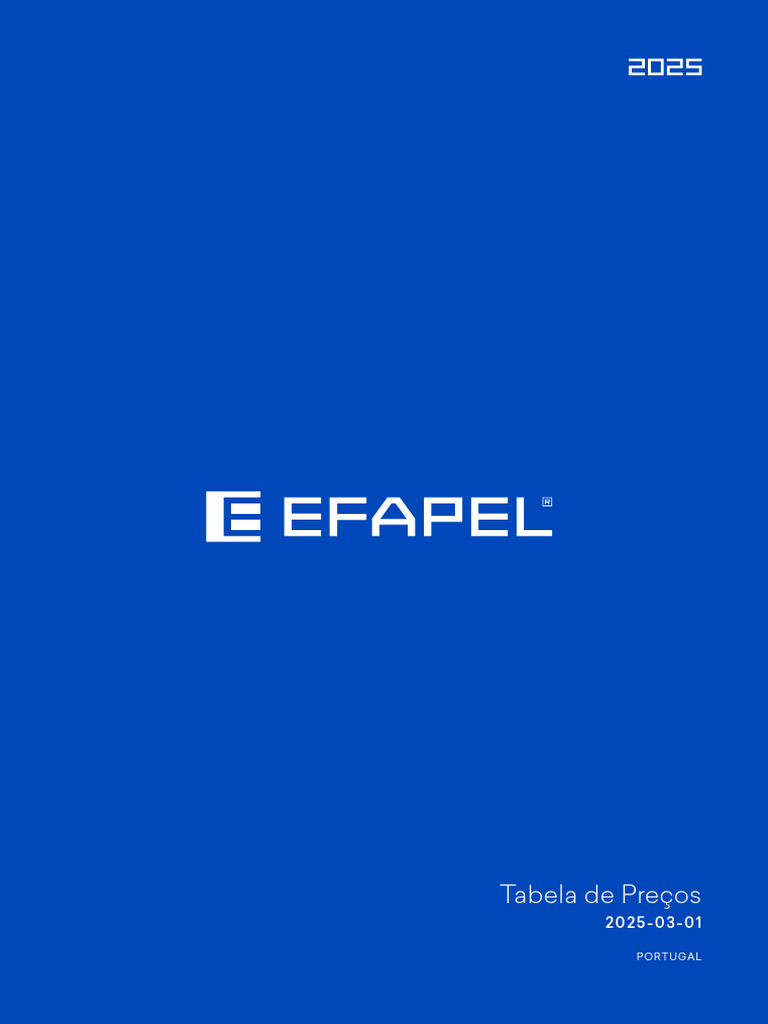 tabela-efapel-2025-Março-202503050913391487_1 | PDF | Energia elétrica ...
