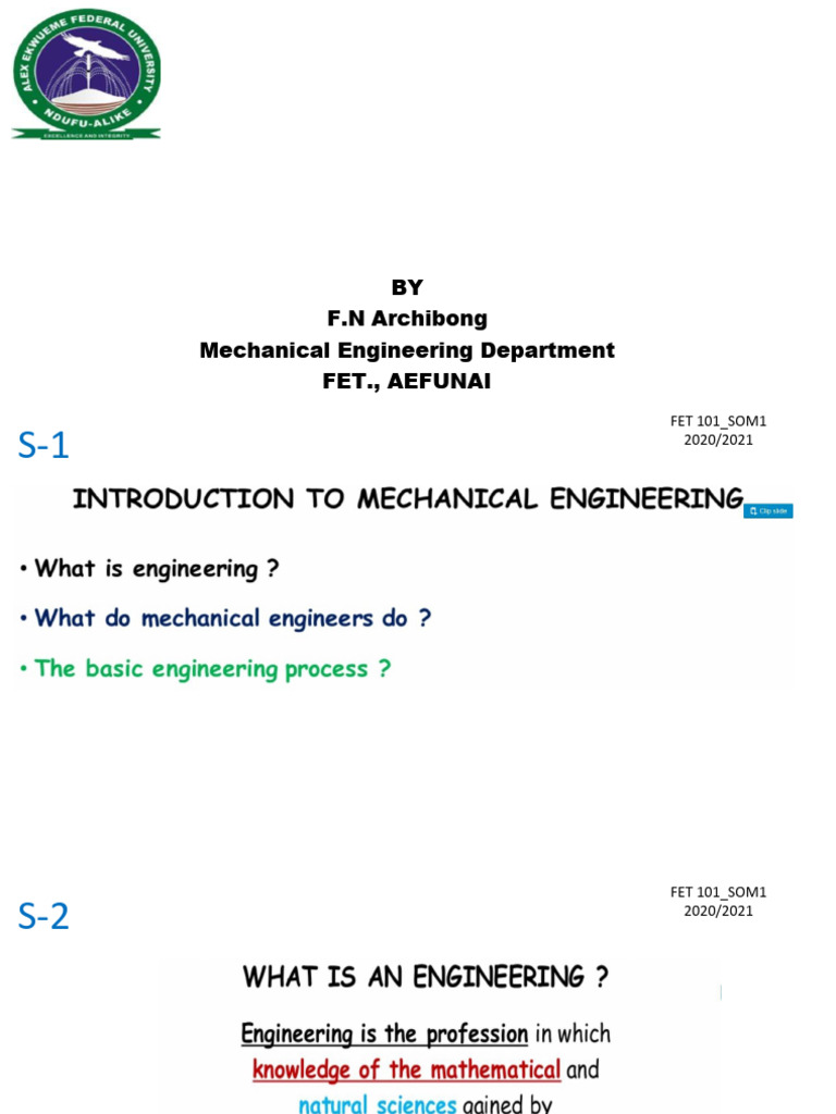 Introduction To Mechanical Engineering | PDF