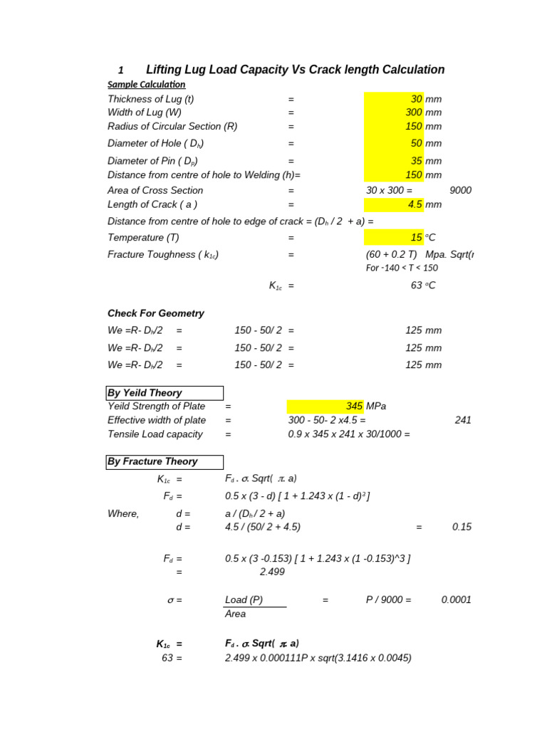 Lifting Lug | PDF | Fracture | Fracture Mechanics