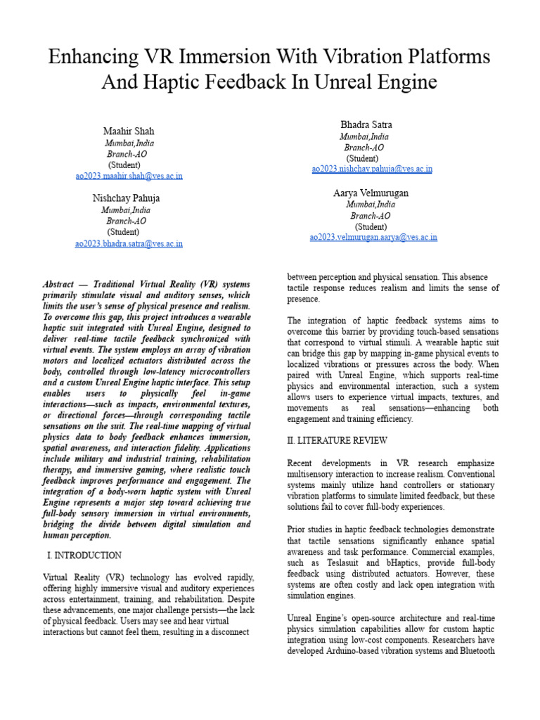 IPD IEEE Paper Presentation (6) | PDF | Virtual Reality | Simulation