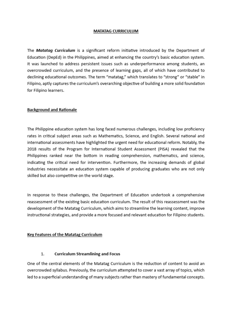 Mata Tag | PDF | Curriculum | Pedagogy