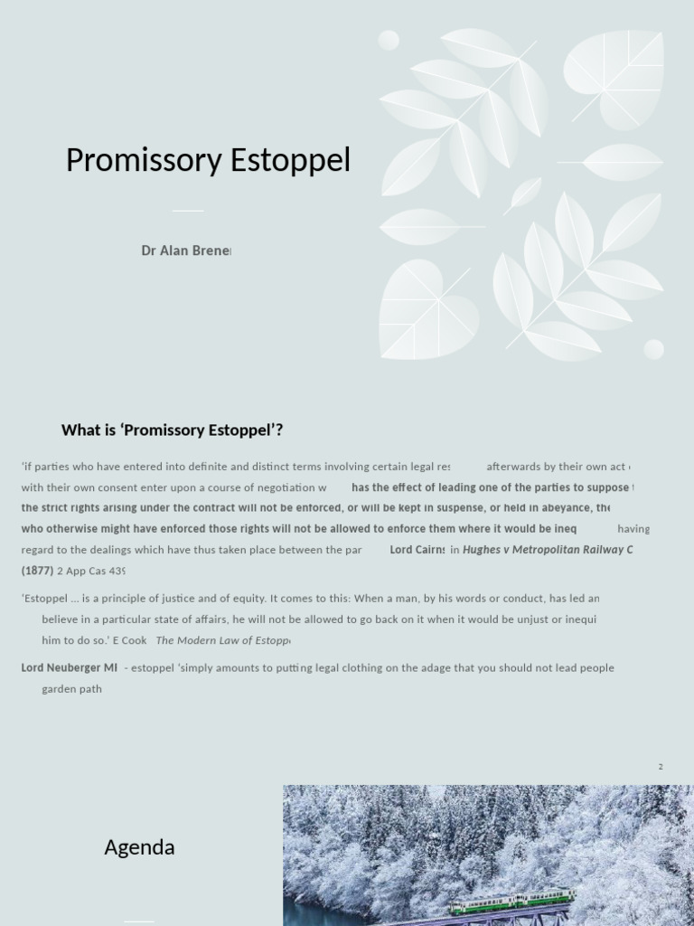 Understanding Promissory Estoppel | PDF | Estoppel | Legal Concepts