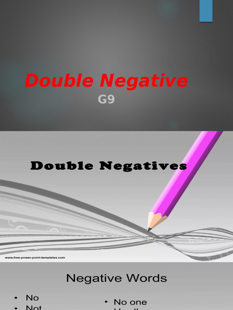 Identifying Double Negative Errors | PDF