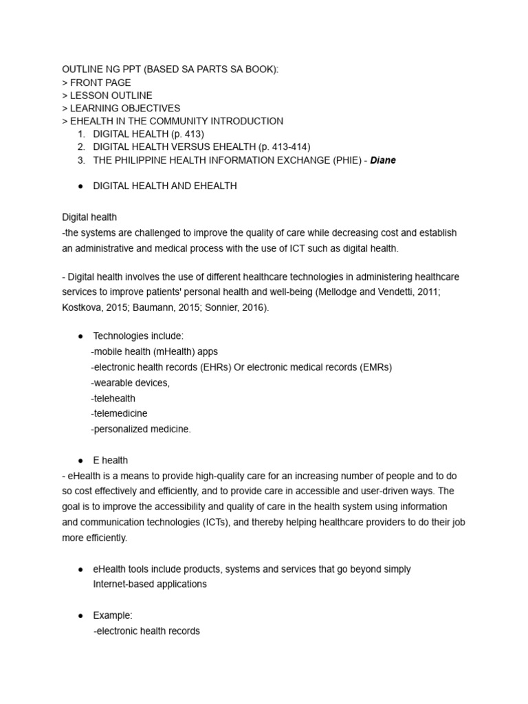 CHN PPT | PDF | Electronic Health Record | Health Care