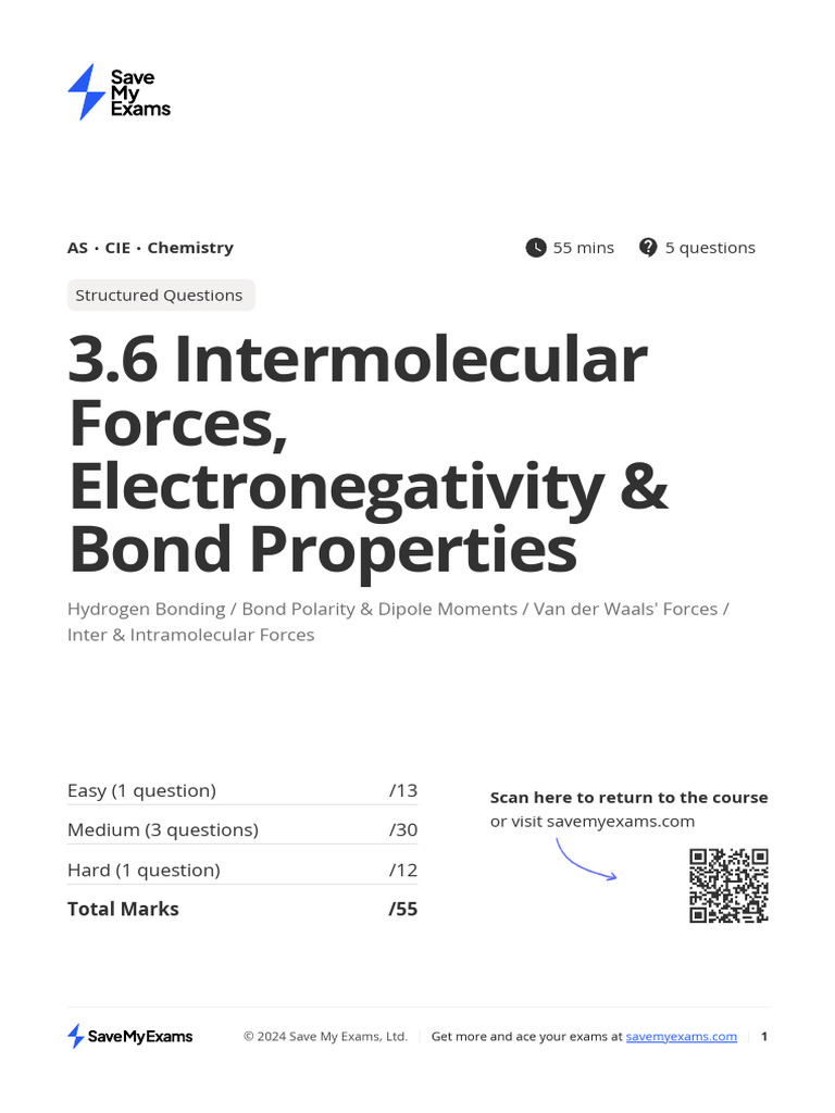 3 6 Intermolecular Forces Electronegativity and Bond Properties ...