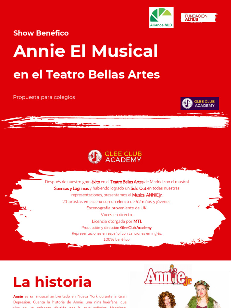 Annie Colegios | PDF | Annie (Musical) | Teatro musical