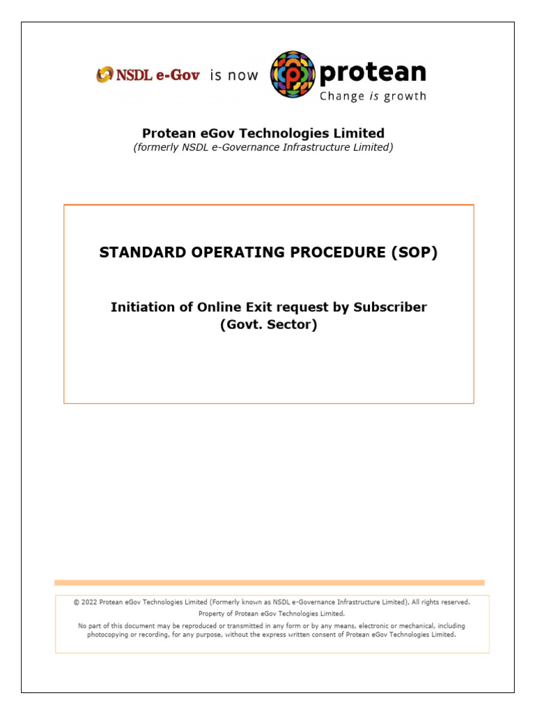 Online Exit Request SOP for Subscribers | PDF | Computer Access Control ...