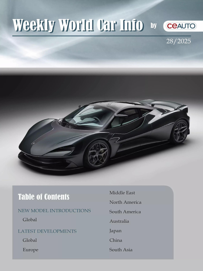 Weekly World Car Info Issue 28 2025 | PDF