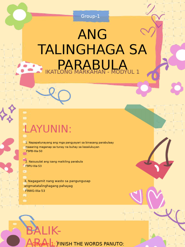 Ang Talinghaga Sa Parabula | PDF