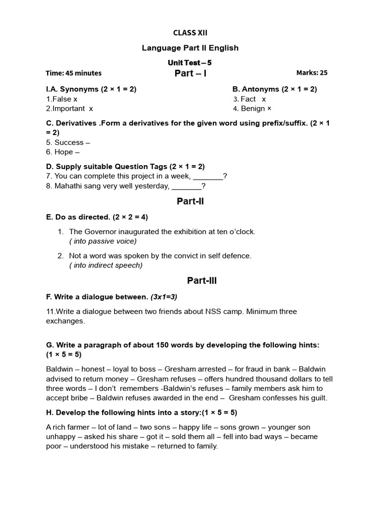 unit test 5 | PDF