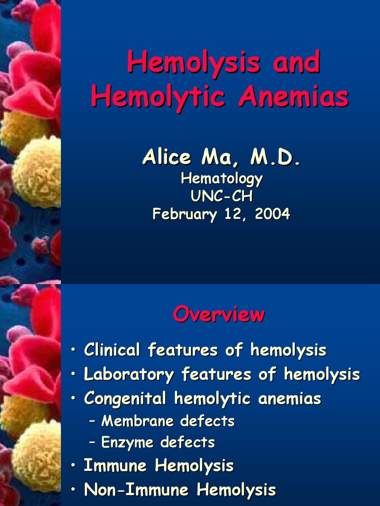 Hemolytic Anemia | PDF | Anemia | Red Blood Cell