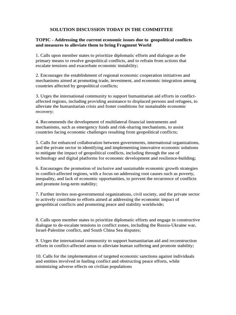 Solution Discussion Today in The Committee | PDF | Aids | Non ...