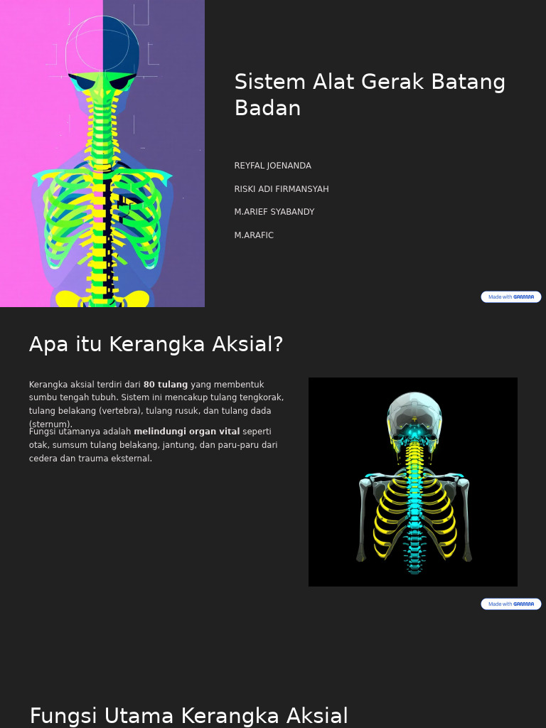 Sistem Alat Gerak Batang Badan | PDF